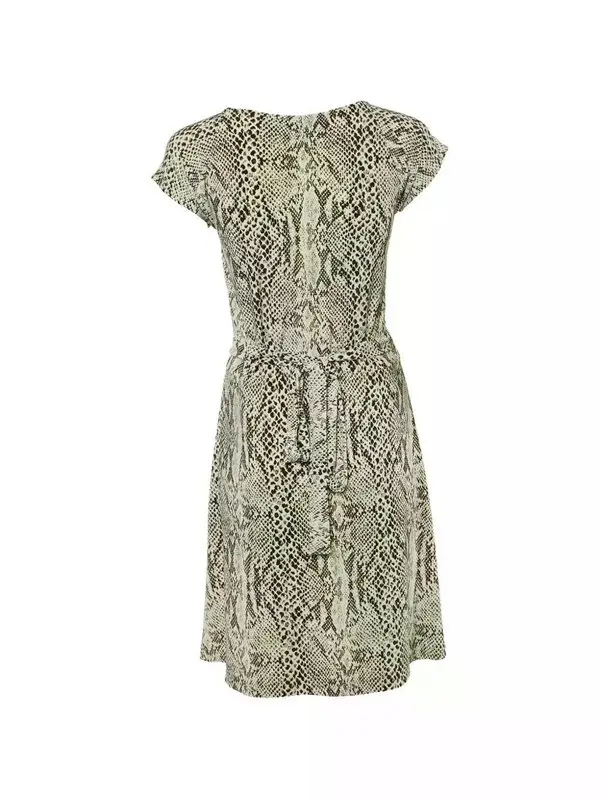 Norma Kamali Snake-print Wrap Midi Dress