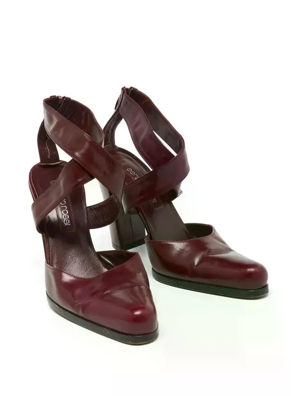SERGIO ROSSI Crossover Ankle-strap Pumps