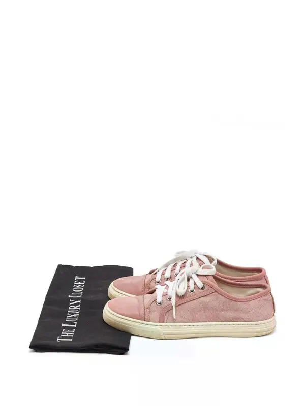 Gucci Gg Canvas Leather Trim Sneakers