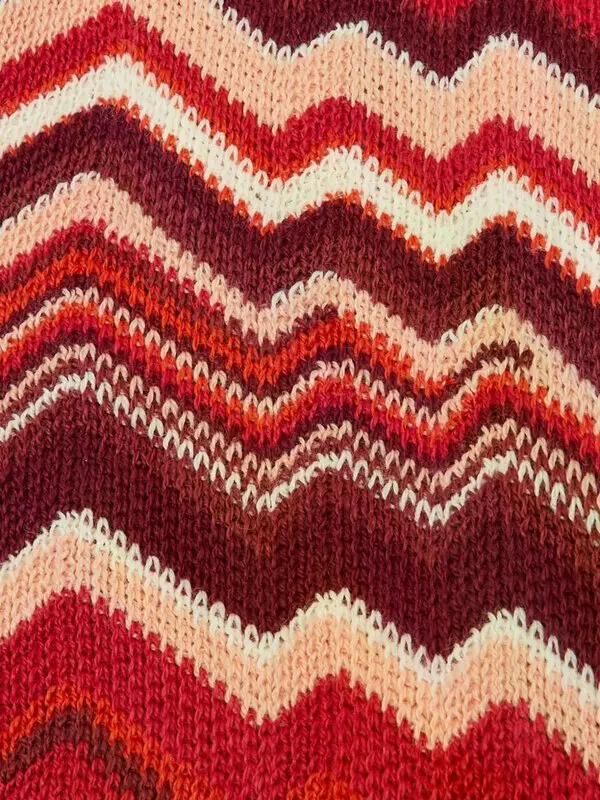 Missoni Chevron-patterned Knitted Scarf