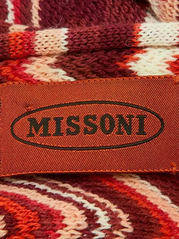 Missoni Chevron-patterned Knitted Scarf