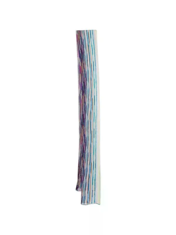 Missoni Striped Knit Scarf - Blue