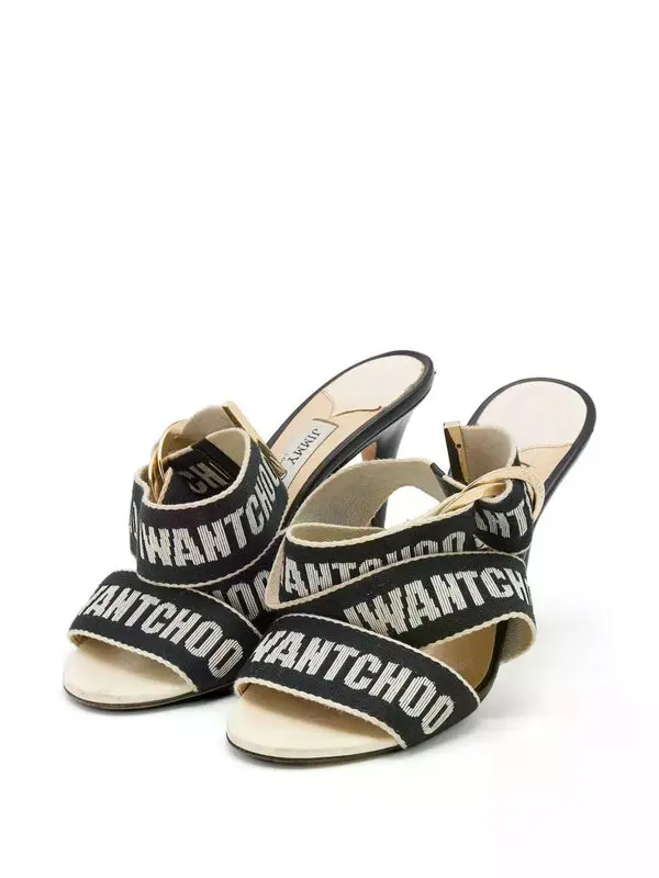 JIMMY CHOO Bailey Logo-strap Stiletto Sandals