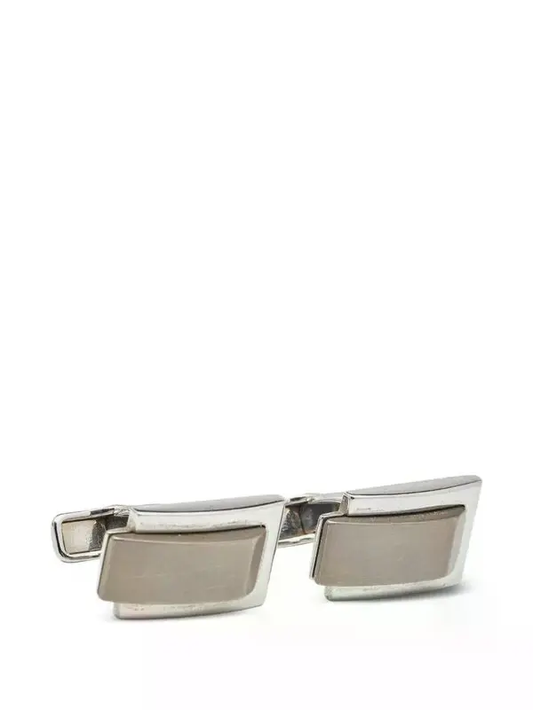 Dunhill Rectangle Stainless Steel Cufflinks - Silver