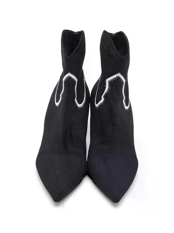 Dior Stretch-knit Cowboy Ankle Boots