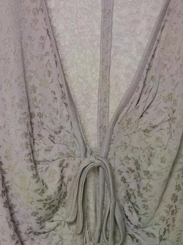 Emporio Armani Floral Jacquard Tie-front Sweater