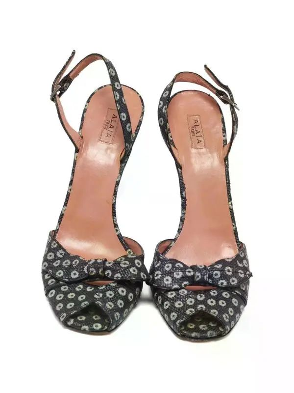 Alaïa Bow Ankle-strap Sandals