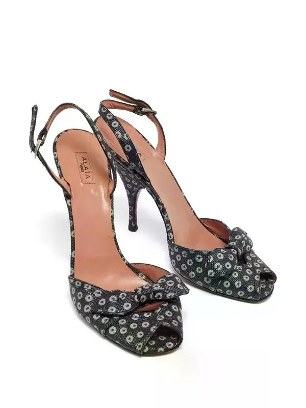 Alaïa Bow Ankle-strap Sandals