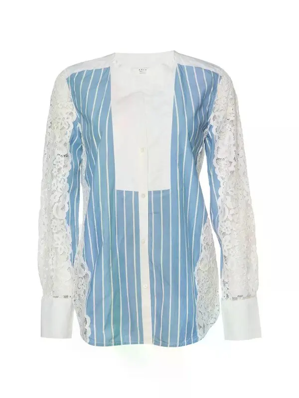 Sandro Striped Lace-panel Shirt