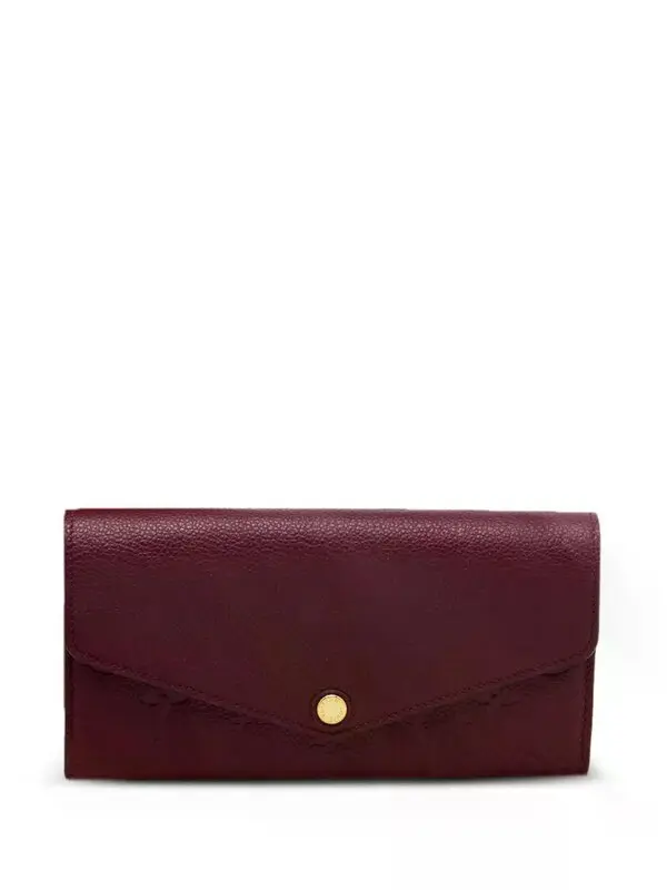 LOUIS VUITTON Medium Sarah Monogram Empreinte Leather Wallet - Red