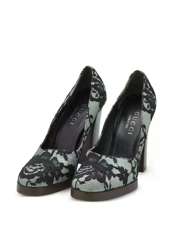 Gucci Floral Lace Pumps