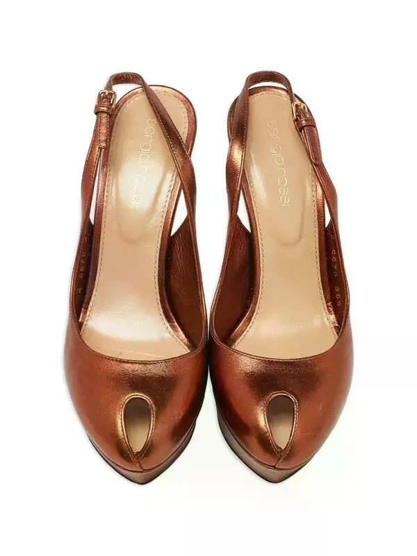 SERGIO ROSSI Cachet Peep-toe Slingback Sandals