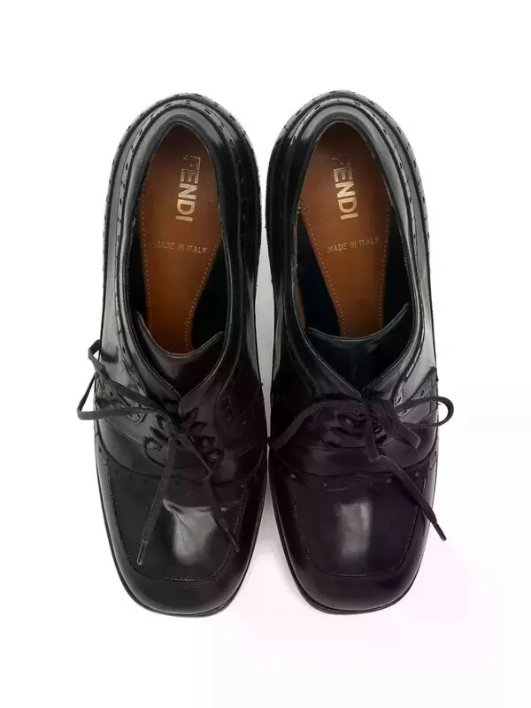 Fendi Lace-up Brogue Ankle Boots