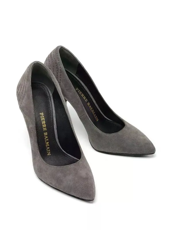 Pierre Balmain Quilted Suede Stiletto Pumps