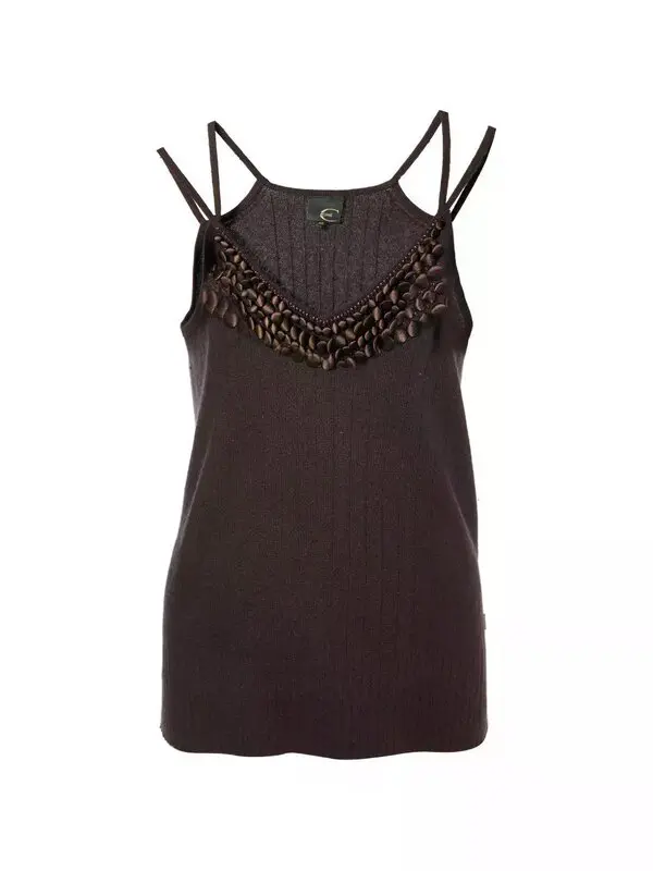 Just Cavalli Ribbed-knit V-neck Tank Top