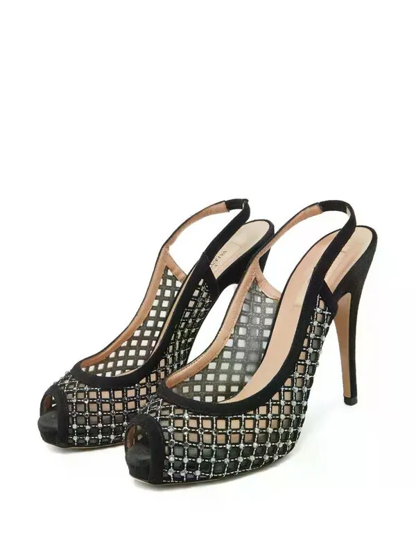 Valentino Garavani Embellished Peep-toe Pumps