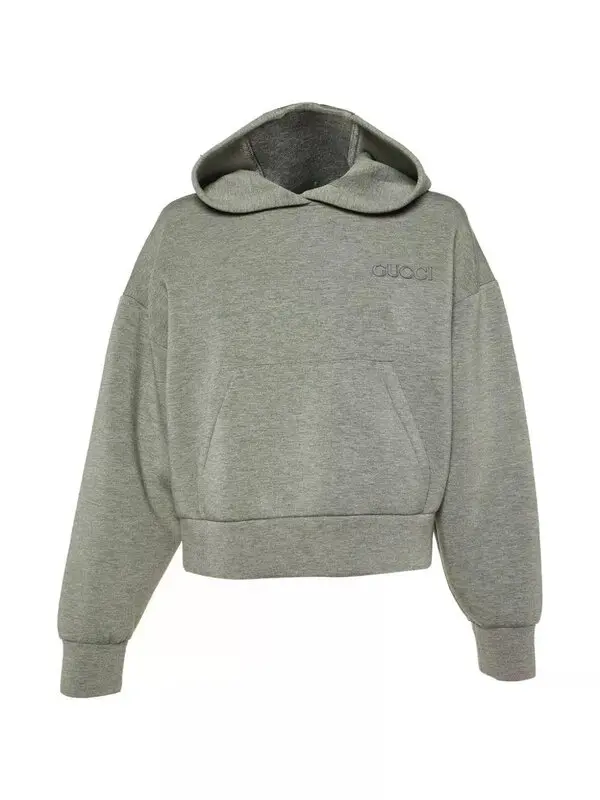 Gucci Logo-embroidered Jersey Hoodie