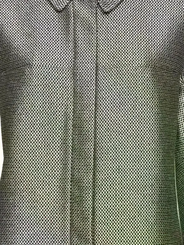 Giorgio Armani Basket-weave Zip-up Single-breasted Coat