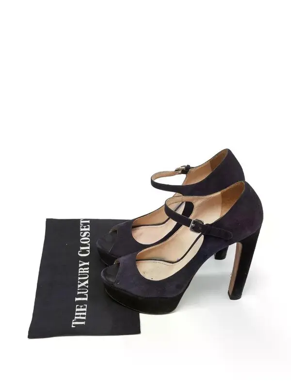 Prada Platform Suede Sandals