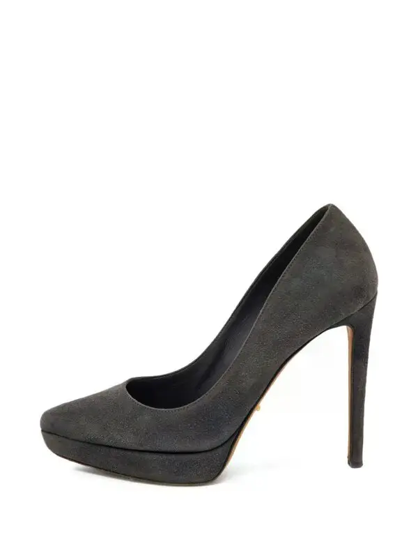 SERGIO ROSSI Suede Pointed-toe Platform Pumps