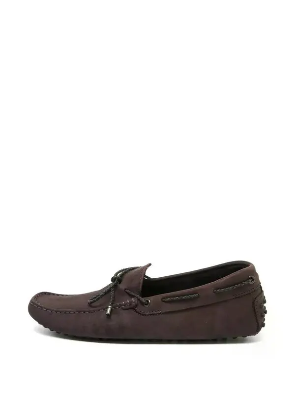 TOD'S Leather Driver Loafers - Purple