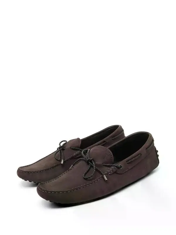 TOD'S Leather Driver Loafers - Purple