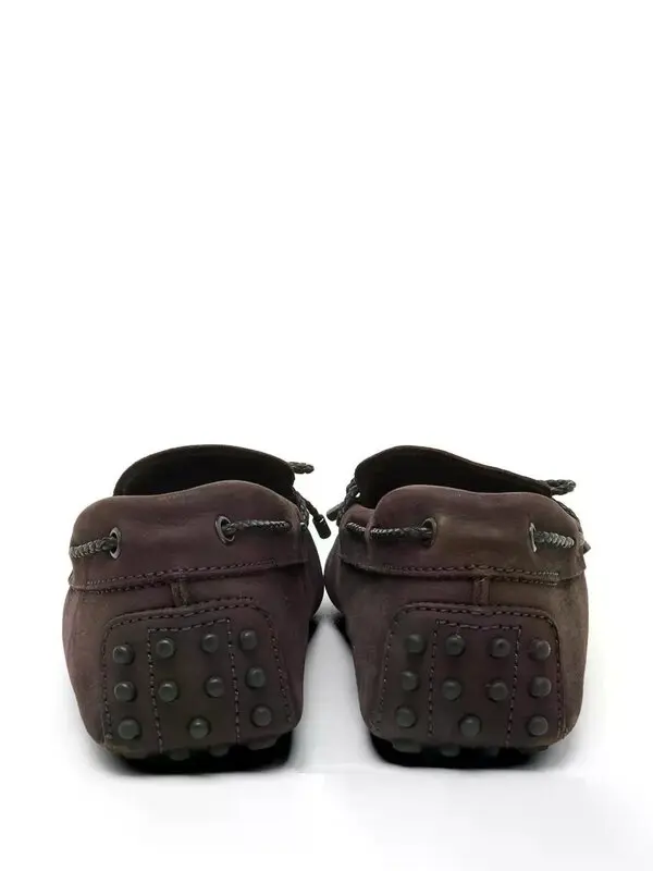 TOD'S Leather Driver Loafers - Purple