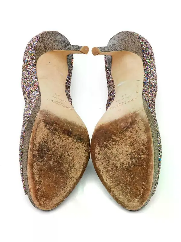 JIMMY CHOO Glitter Platform Pumps