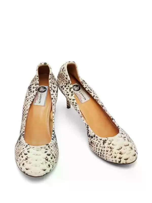 LANVIN Python-print Stiletto Pumps