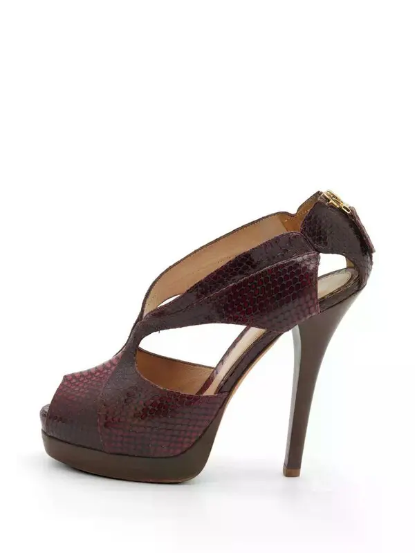 Fendi Platform Leather Sandals