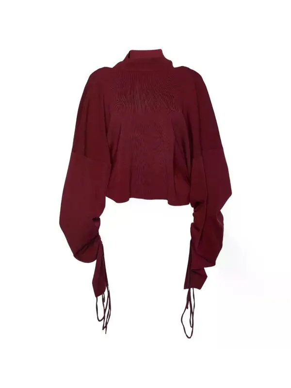 Solace London Samara Ruched Sleeve Sweater