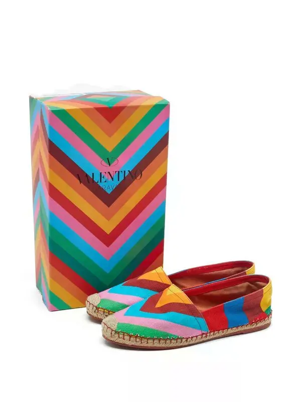 Valentino Garavani Chevron Print Espadrilles