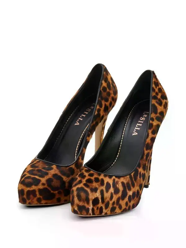 LE SILLA Leopard-print Platform Pumps