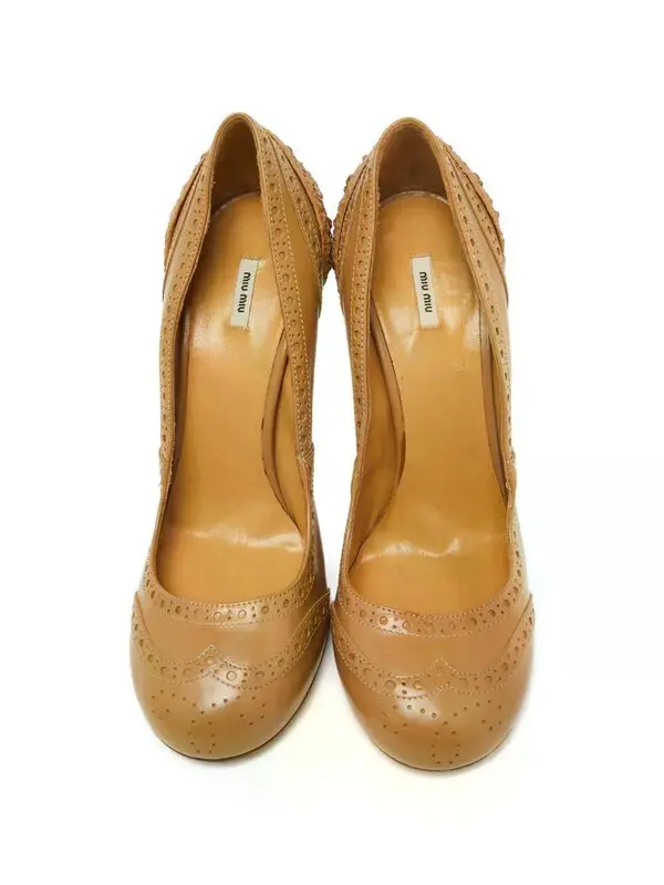 Miu Miu Brogue Crystal-embellished Pumps