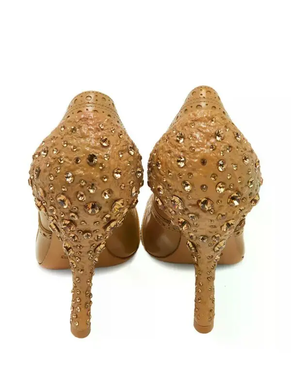 Miu Miu Brogue Crystal-embellished Pumps