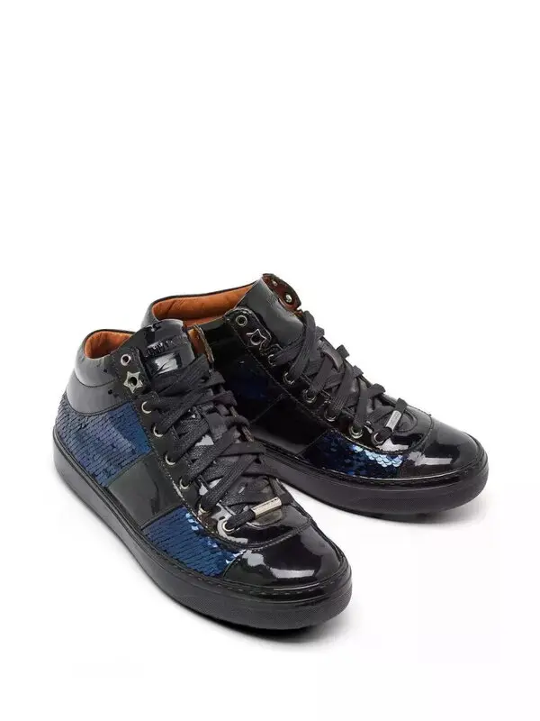 JIMMY CHOO High Top Sneakers With Sequins