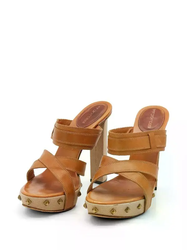 SERGIO ROSSI Strappy Embellished Platform Sandals