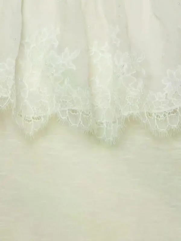 Chloé Lace-trimmed Knit T-shirt