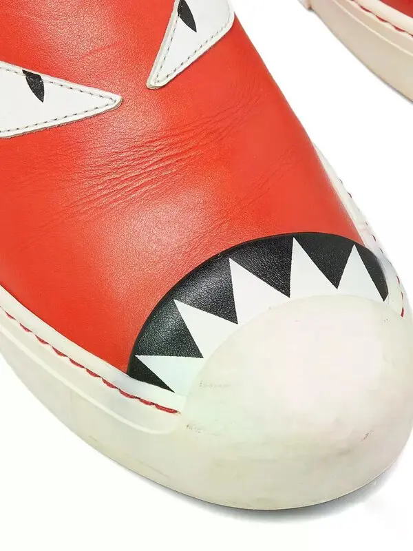 Fendi Monster Motif Slip-on Sneakers