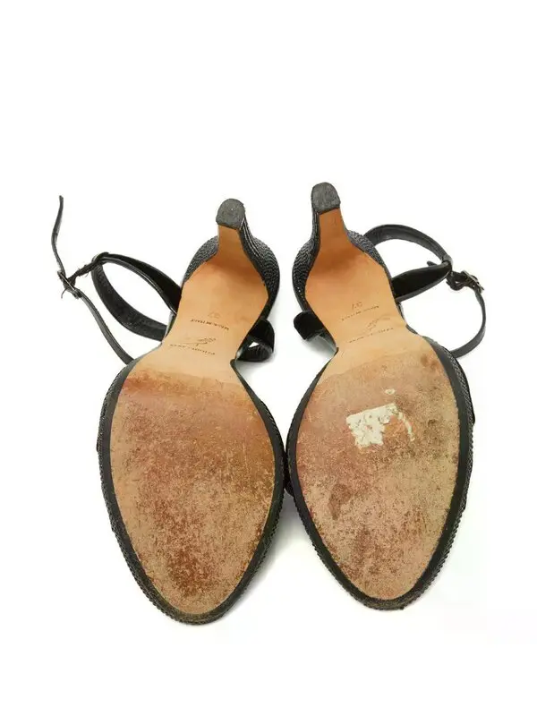 Rene Caovilla Velvet Patent Leather Sandals