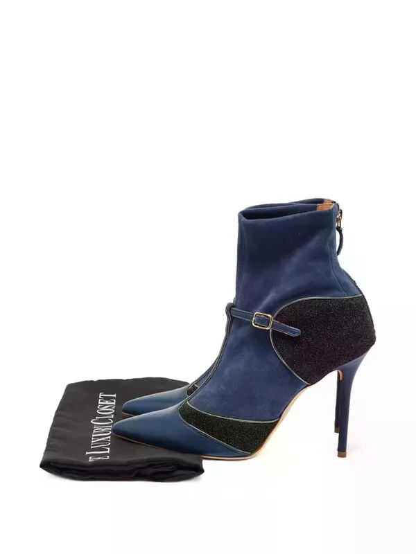 MALONE SOULIERS Glitter Buckle Heeled Boots