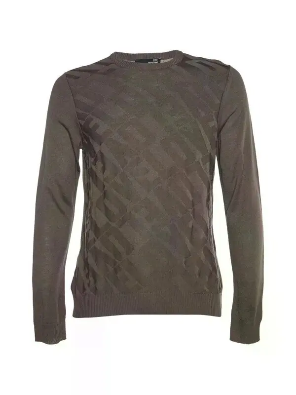 Moschino Knit Sweater With Signature Pattern