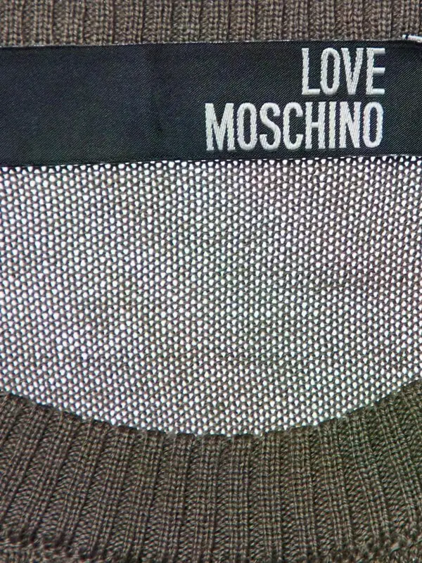 Moschino Knit Sweater With Signature Pattern