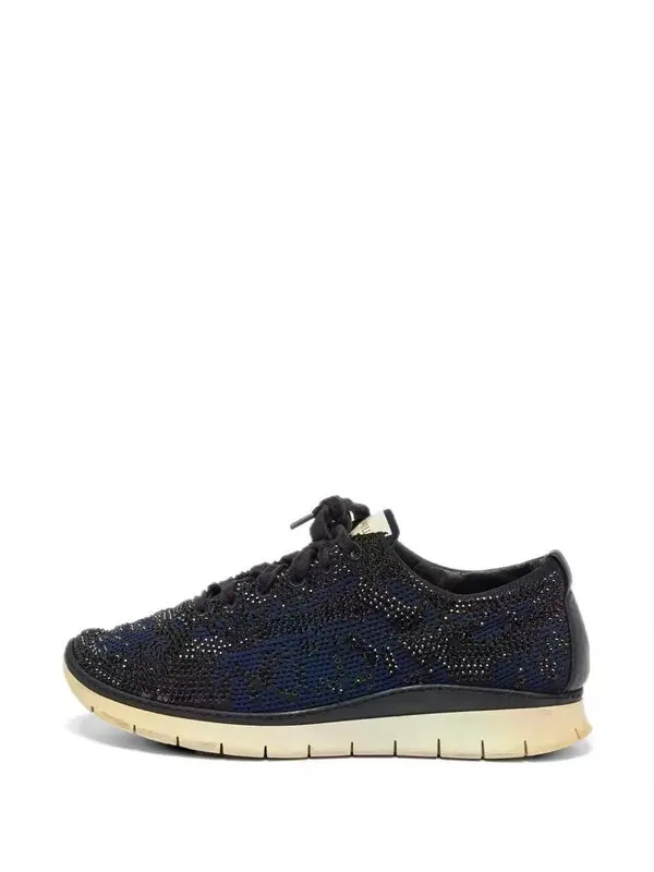 LE SILLA Crystal-embellished Knit Sneakers