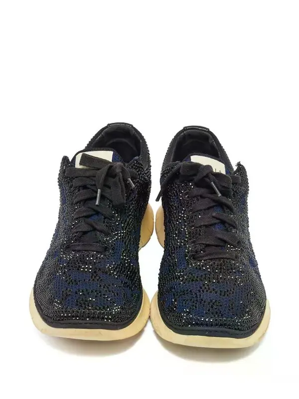 LE SILLA Crystal-embellished Knit Sneakers
