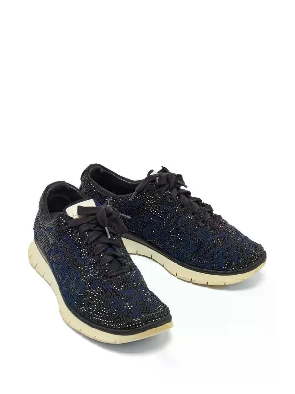 LE SILLA Crystal-embellished Knit Sneakers