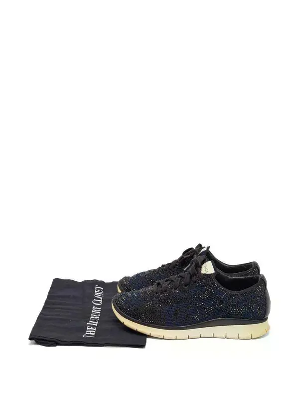 LE SILLA Crystal-embellished Knit Sneakers