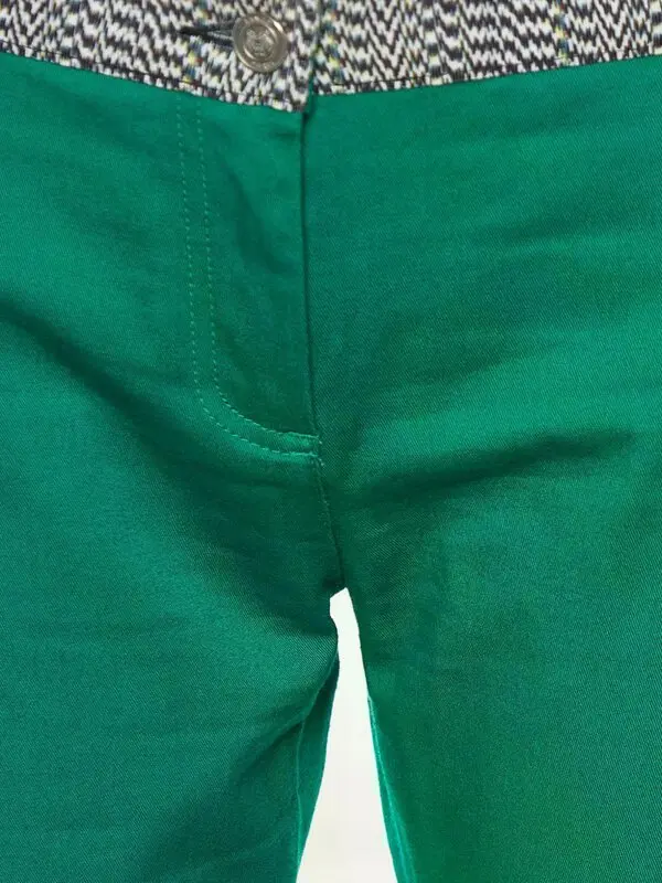 Kenzo Herringbone Trousers With Contrast Waistband
