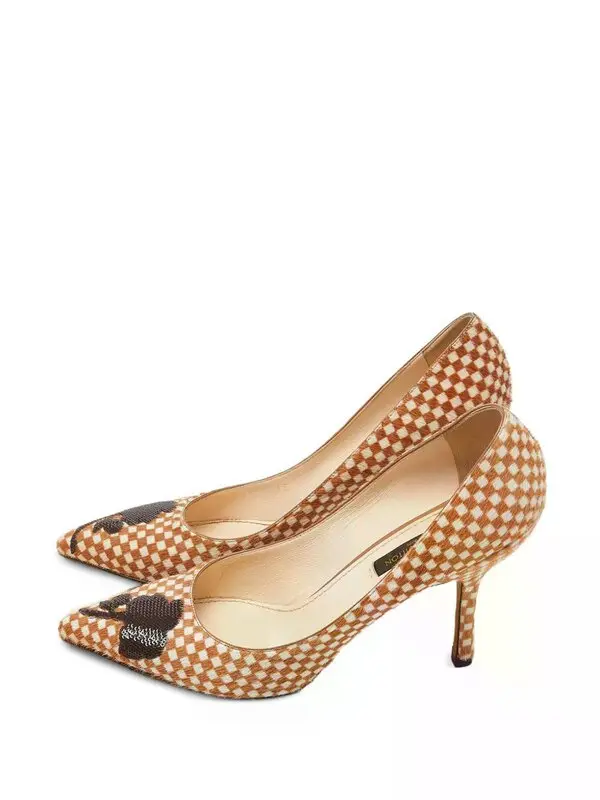 LOUIS VUITTON Damier Calf Hair Pumps