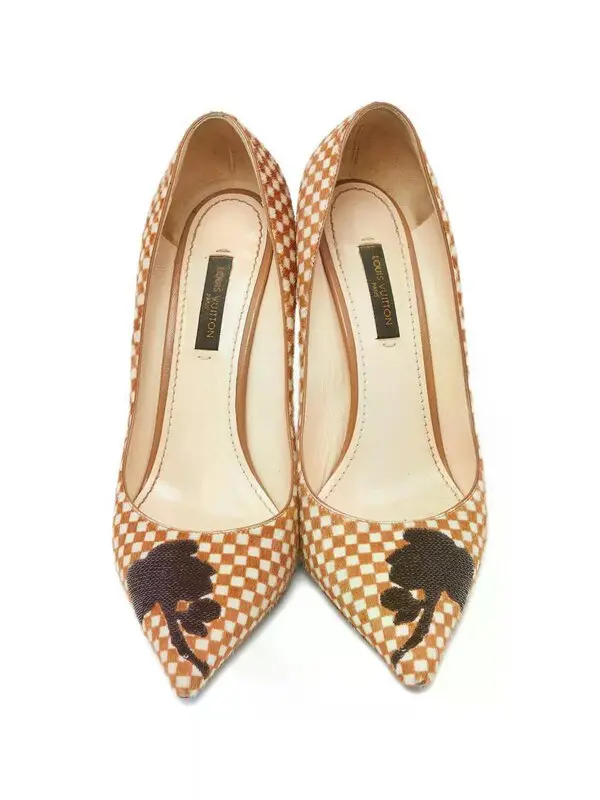 LOUIS VUITTON Damier Calf Hair Pumps